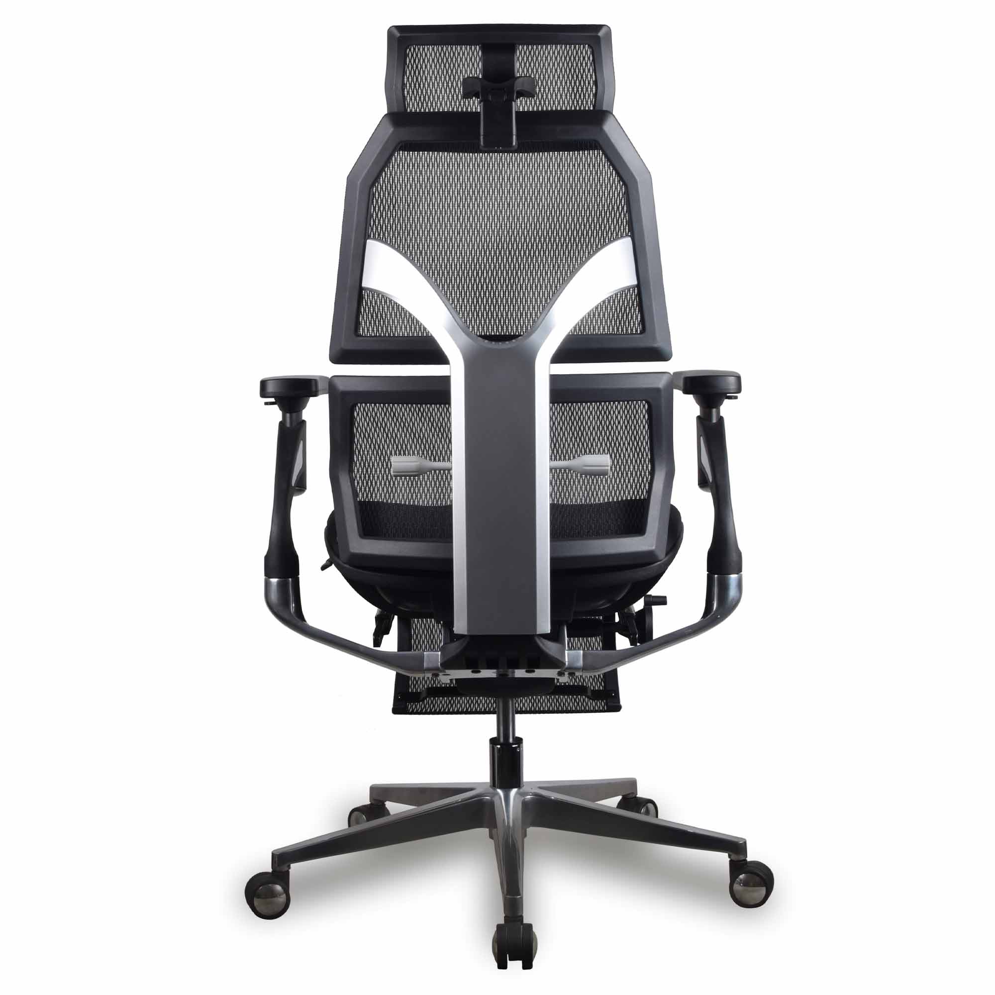 Fauteuil gamer ergonomique AURA NOIR MOUSSE MAILLE par KQUEO