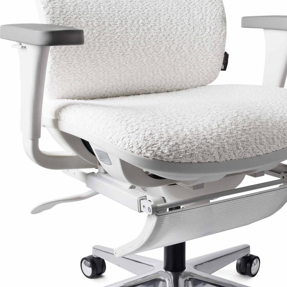 Chaise de bureau en tissu bouclette ergonomique TERRANA KQUEO